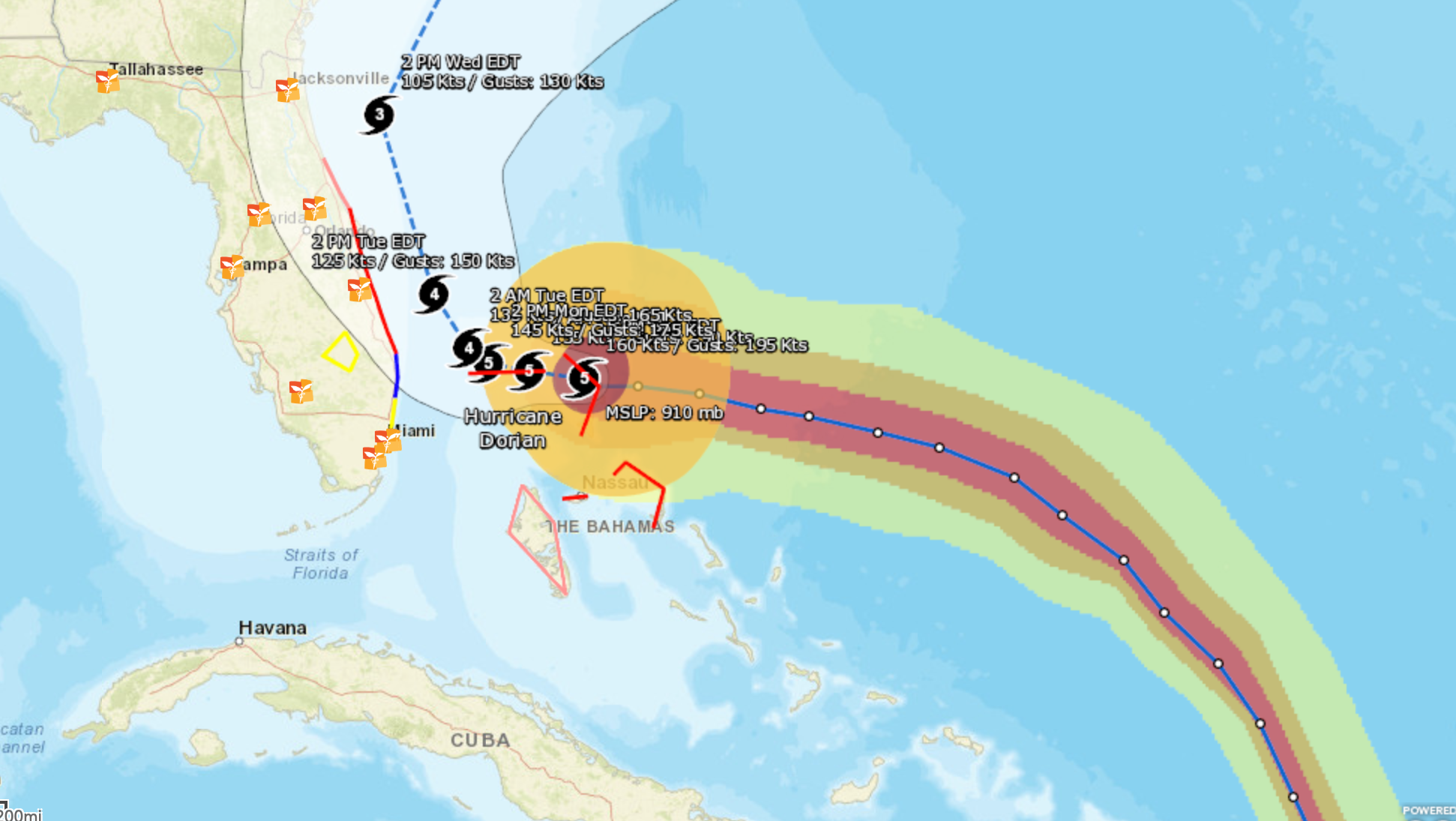 Hurricane Dorian: Population Movement – A Live Story
