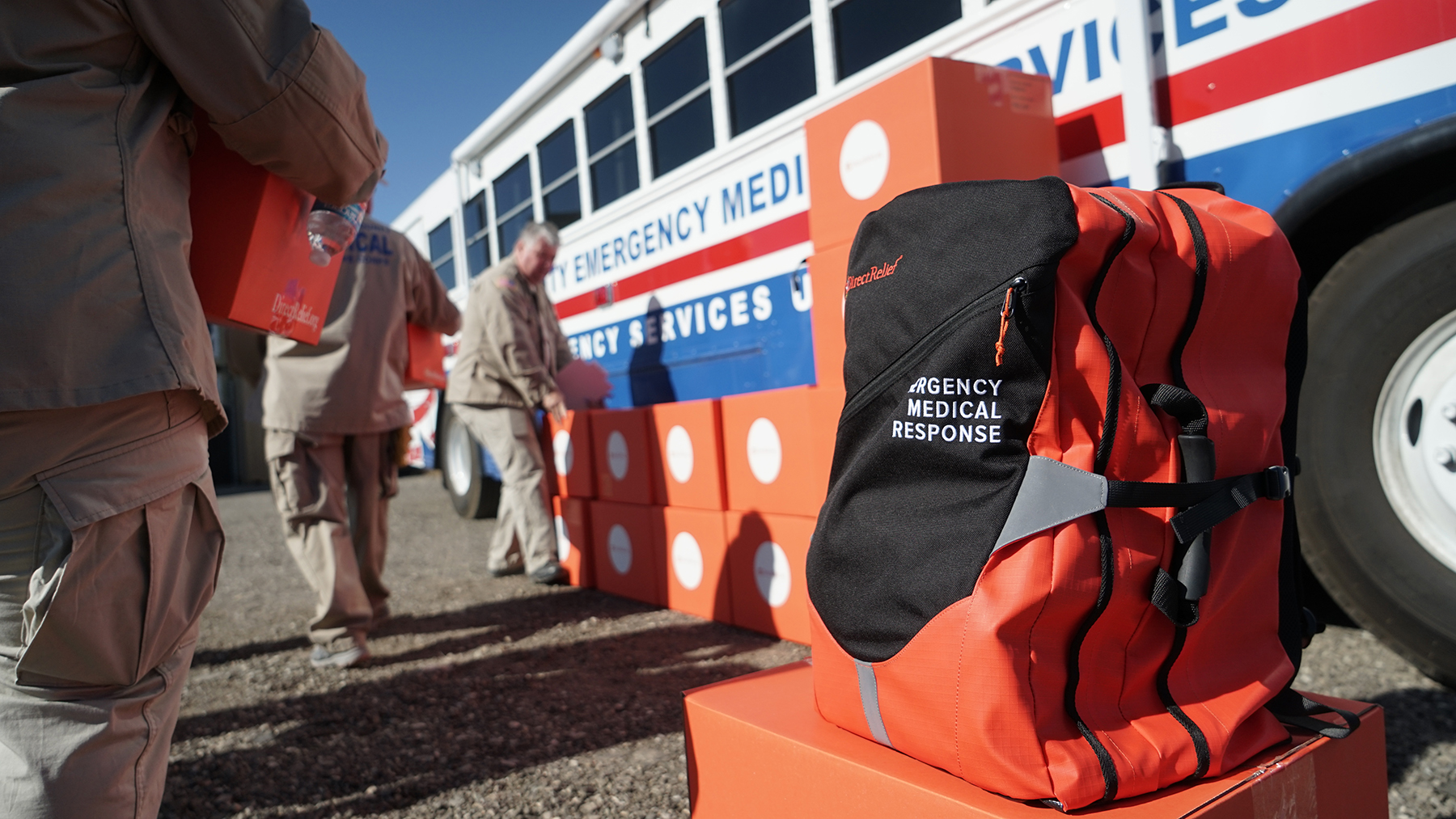 As Another Fire Erupts, Emergency Medical Packs Put to Use